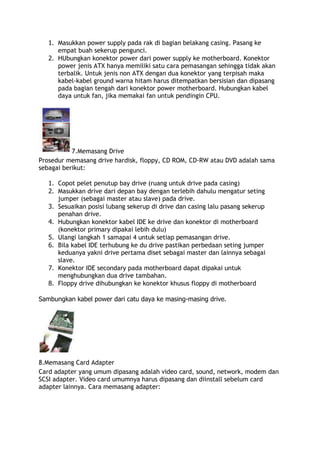 Cara merakit computer | PDF
