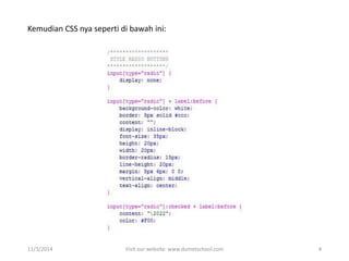 Cara merubah desain radio buttons | PPT