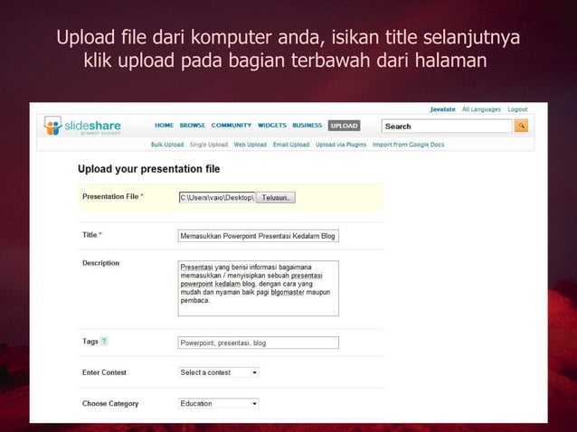 Cara Mudah Dan Elegan Menyisipkan Power Point Ke Dalam Blog | PPT