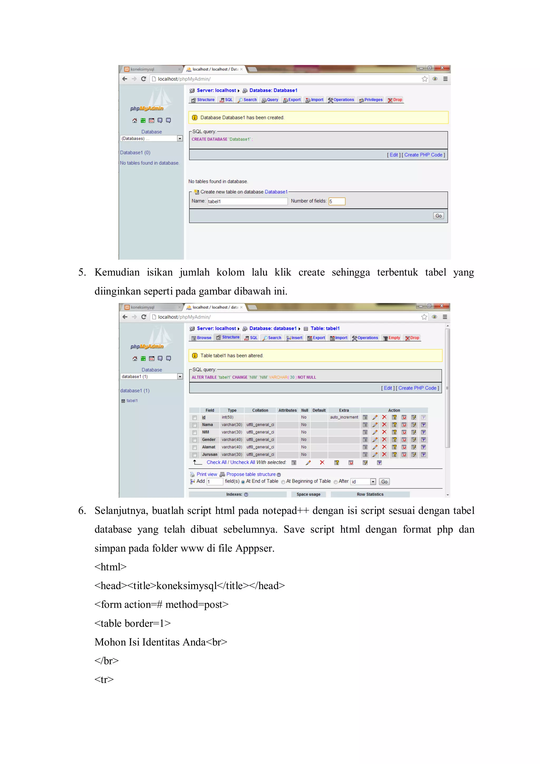 Cara mudah koneksi php dan mysql dengan database | PDF Cara mudah koneksi php dan mysql dengan database | PDF