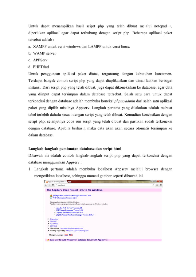 Cara mudah koneksi php dan mysql dengan database | PDF Cara mudah koneksi php dan mysql dengan database | PDF