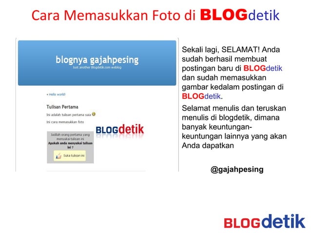 Cara mudah membuat blog di blogdetik | PPT