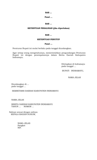 Cara mudah membuat perbup | PDF