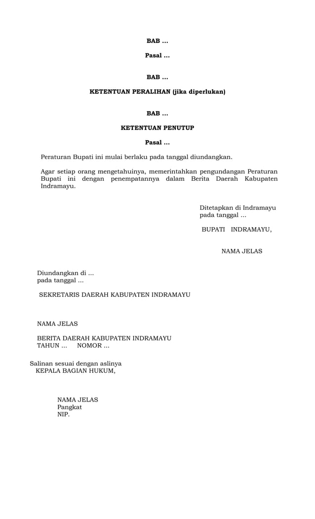 Cara mudah membuat perbup | PDF