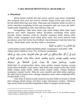 Cara mudah menentukan arah kiblat oke | PDF