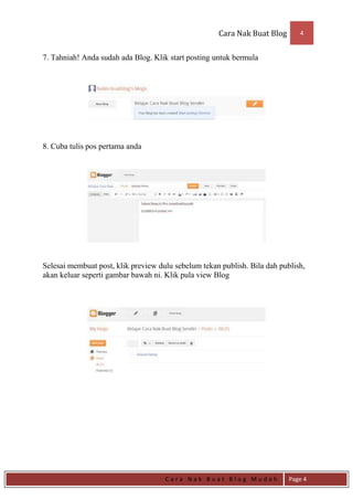 Cara nak buat blog | PDF