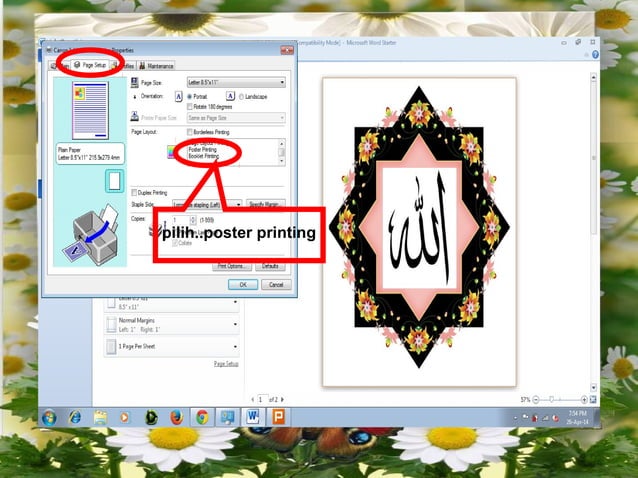 Cara nak print gambar utk jadikan poster1 | PPT