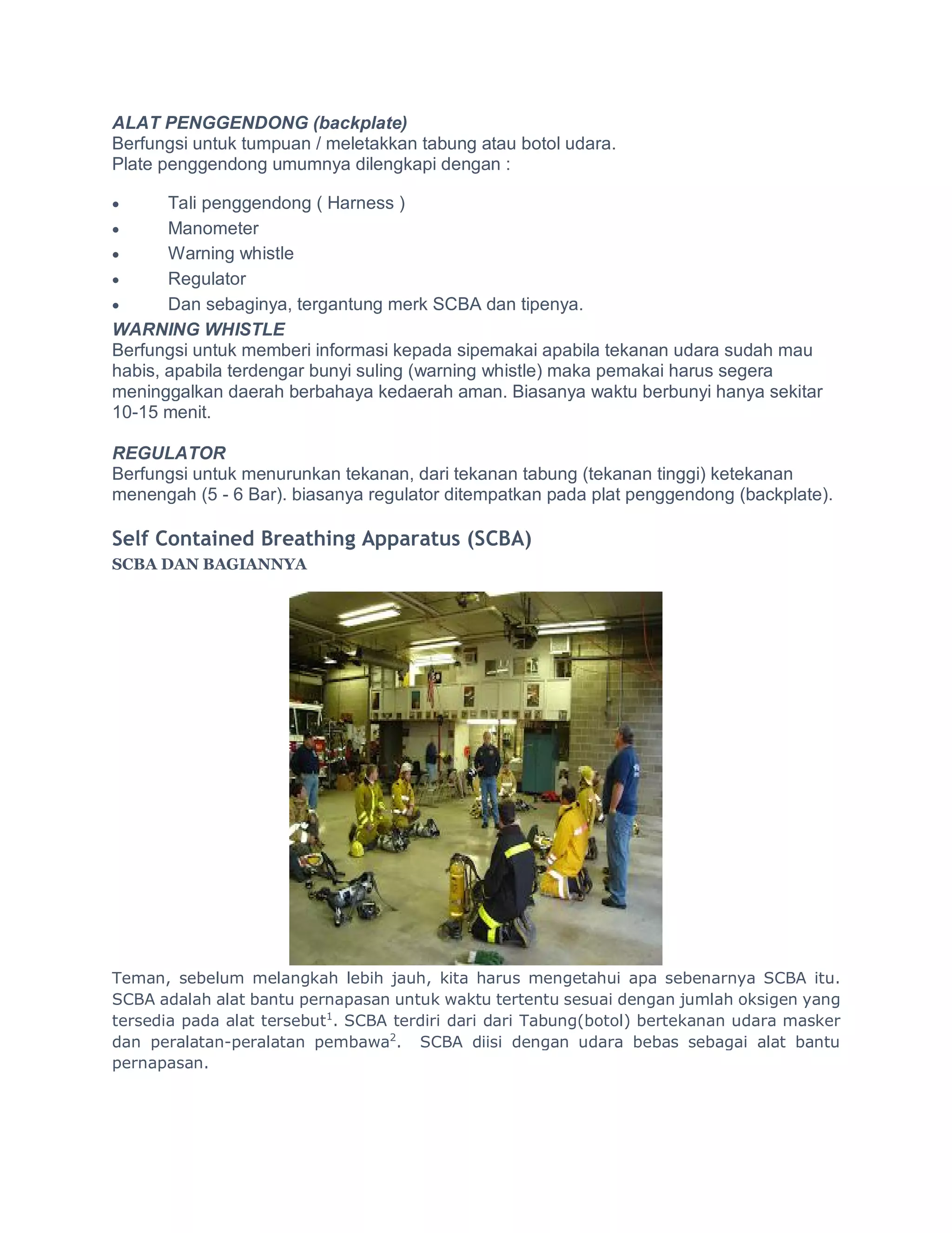 Cara pemakaian scba | PDF