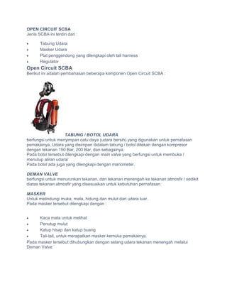 Cara pemakaian scba | PDF