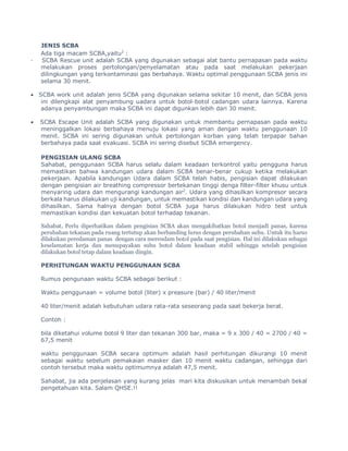 Cara pemakaian scba | PDF