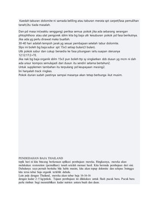 Cara pembajaan pokok durian | DOCX