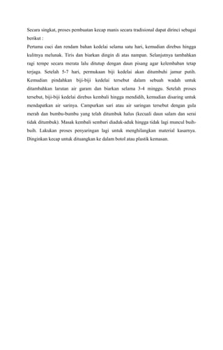 Cara pembuatan kecap | DOCX