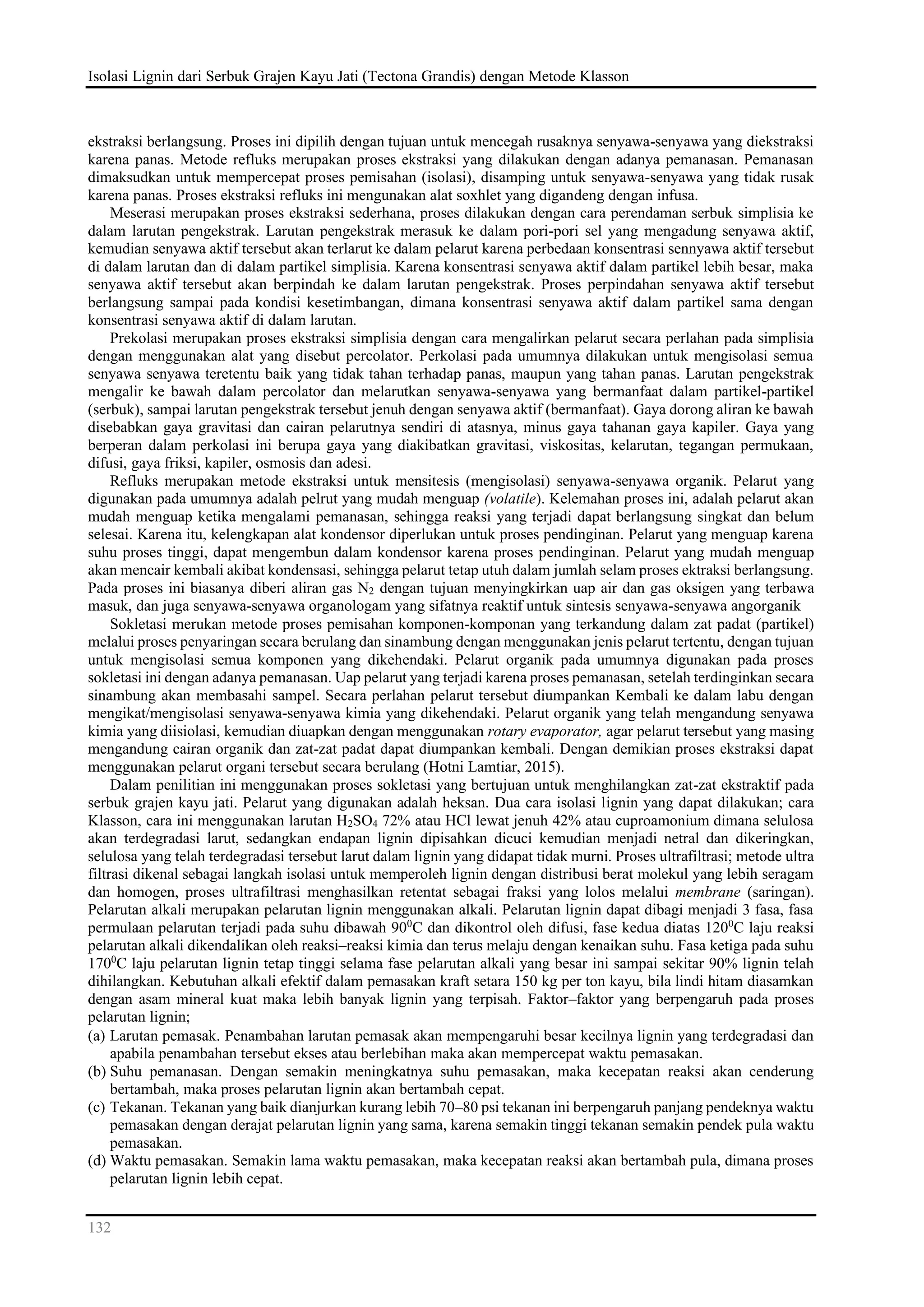 Cara pembuatan lignin isolat | PDF