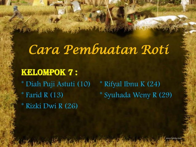 Cara pembuatan roti | PPT