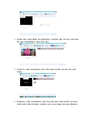 Cara pembuatan video | DOCX