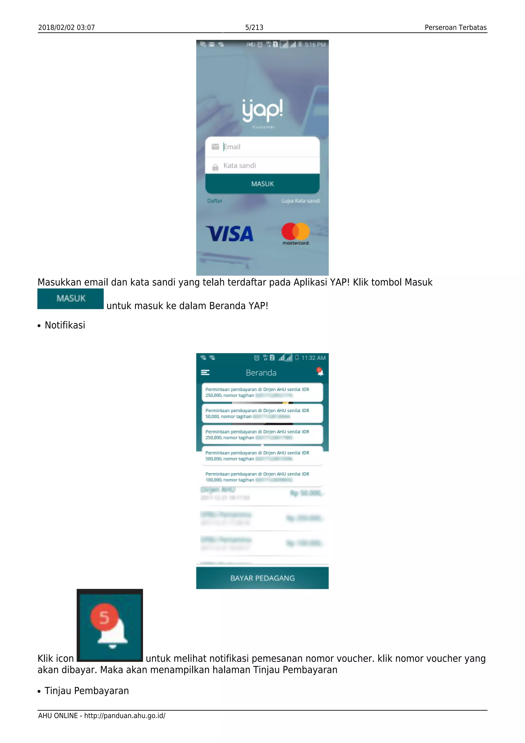 Cara Pendaftaran Perusahaan (PT) di AHU Online | PDF