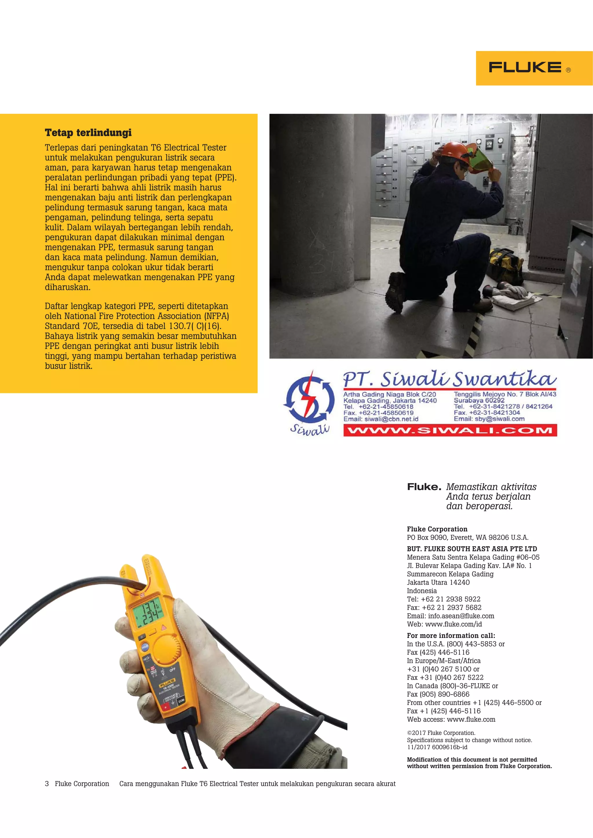 Cara menggunakan Fluke T6 | PDF