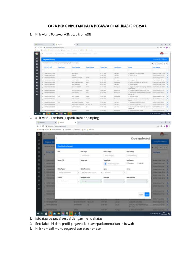 CARA PENGINPUTAN DATA PEGAWA DI APLIKASI SIPERSAA.docx