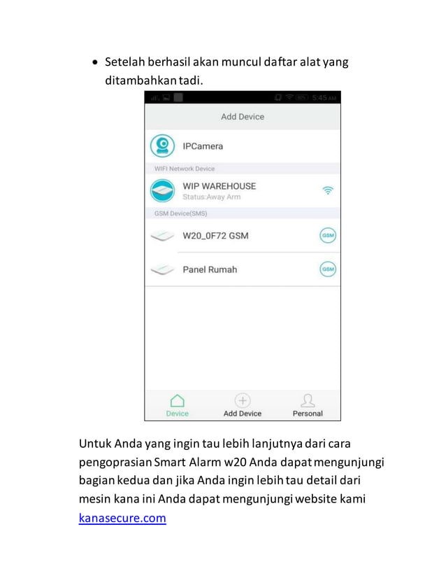 Cara Pengoprasian Pada Alarm Pintu Kanasecure W20 (Bagian 1) | PDF