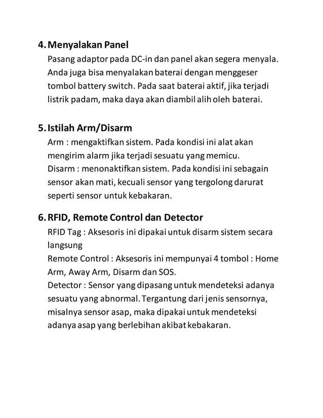 Cara Pengoprasian Pada Alarm Pintu Kanasecure W20 (Bagian 1) | PDF