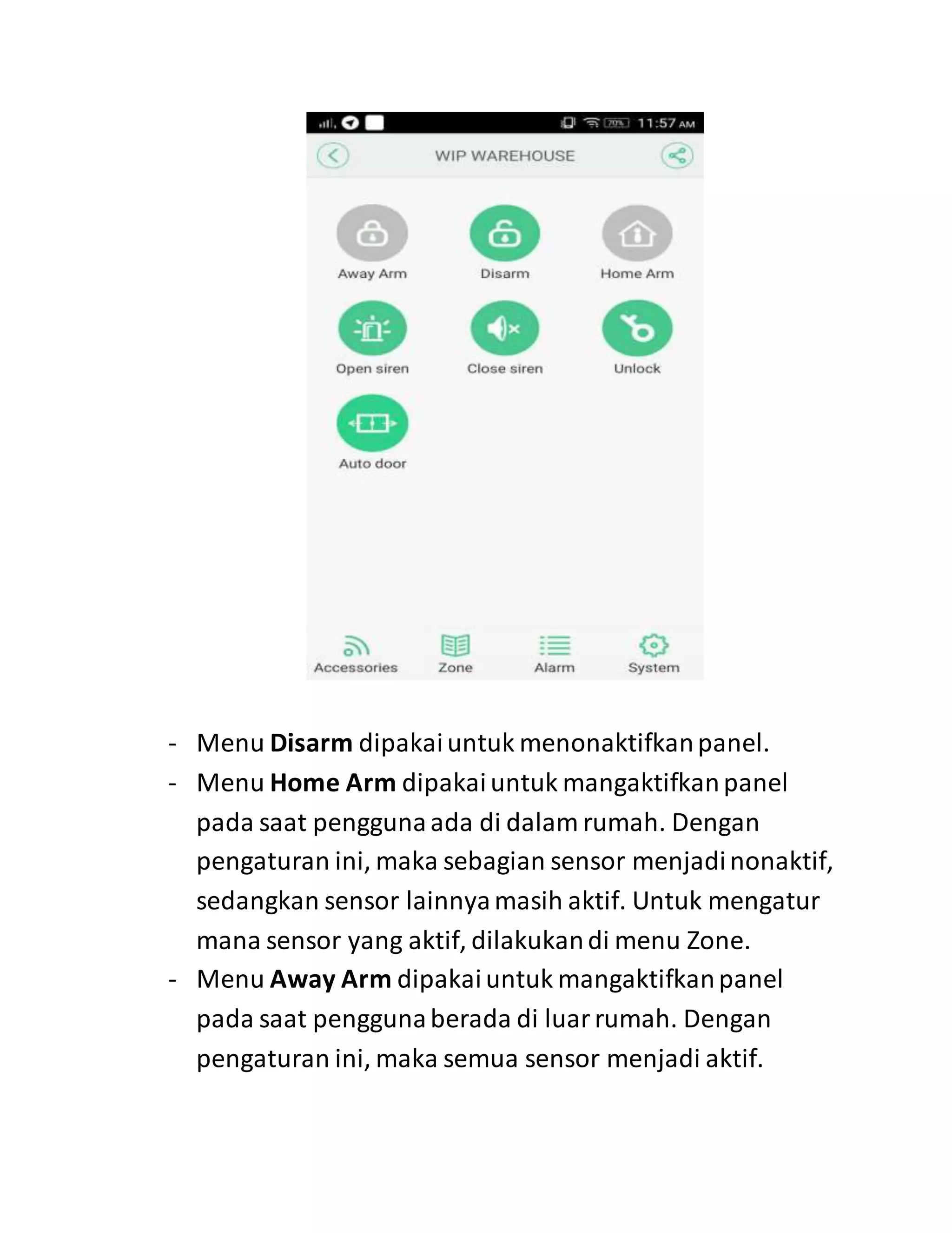 Cara Pengoprasian Pada Alarm Pintar Kanasecure W20 (Bagian 2) | DOCX