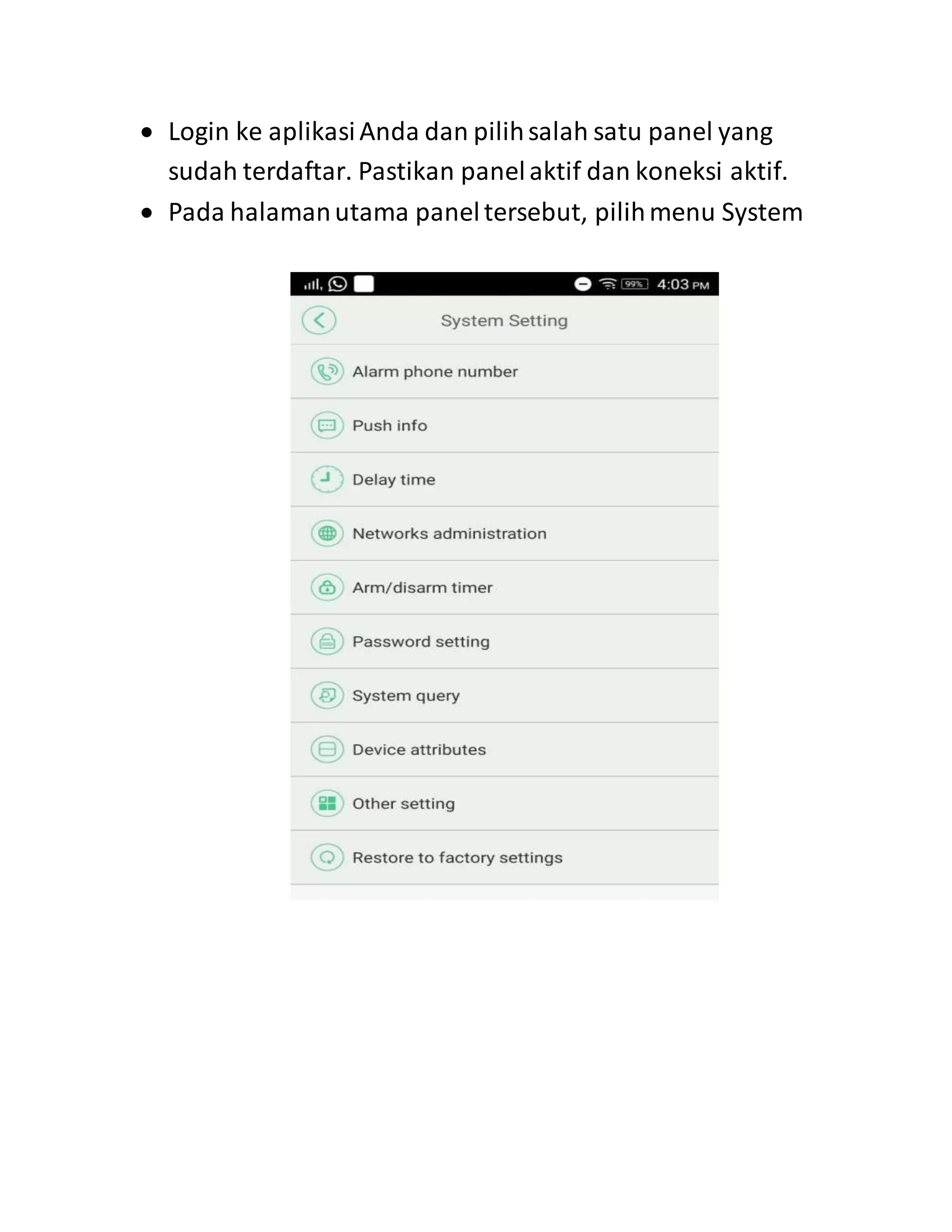 Cara Pengoprasian Pada Alarm Pintar Kanasecure W20 (Bagian 2) | DOCX