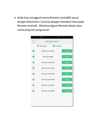 Cara Pengoprasian Pada Alarm Pintar Kanasecure W20 (Bagian 2) | DOCX