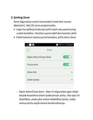 Cara Pengoprasian Pada Alarm Pintar Kanasecure W20 (Bagian 2) | DOCX