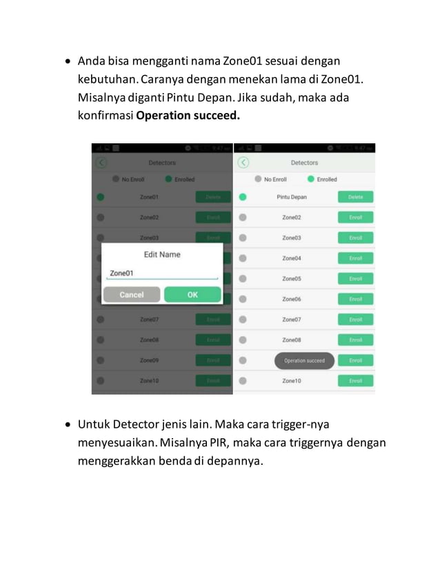 Cara Pengoprasian Pada Alarm Pintar Kanasecure W20 (Bagian 2) | DOCX