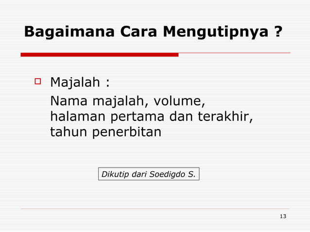 Cara penulisan daftar rujukan | PPT