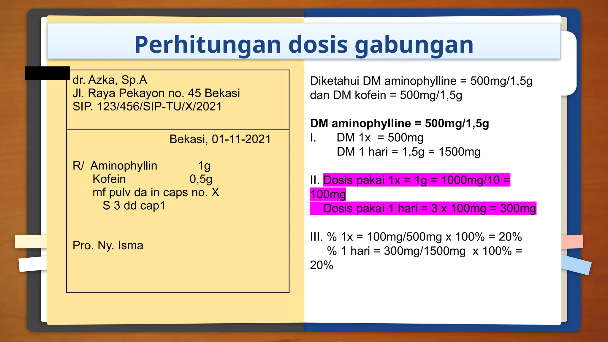 cara perhitungan dosis maksimum dan dosis pakai dalam resep.pptx
