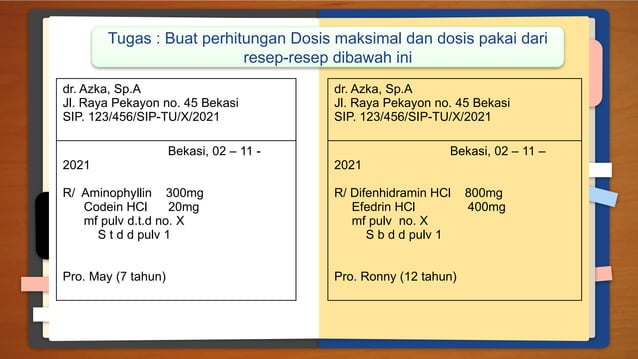 cara perhitungan dosis maksimum dan dosis pakai dalam resep.pptx
