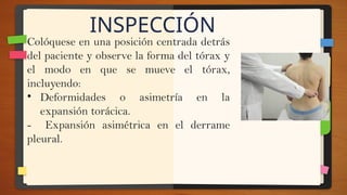 Exploración fisica del torax anterior y posterior | PPTX