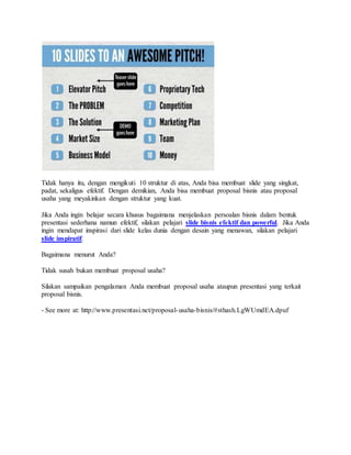 Cara presentasi bisnis yang benar | DOCX