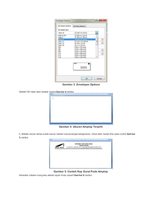 Cara print amplop pakai word 2007 | DOCX