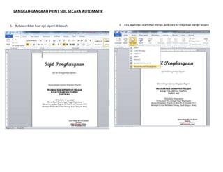 Cara print sijil secara automatik | DOCX