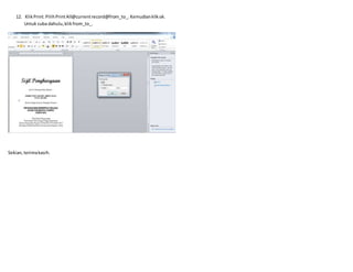 Cara print sijil secara automatik | DOCX