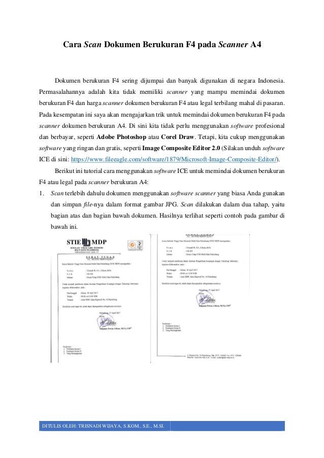 Cara Scan Dokumen Berukuran F4 pada Scanner A4 | PDF