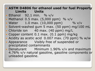 Cara 's ethanol laboratory testing requirements | PPTX