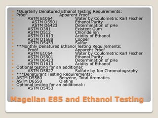 Cara 's ethanol laboratory testing requirements | PPTX