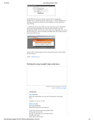 Cara setting dynamic dns | PDF
