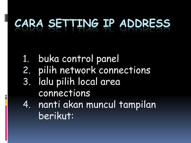 Cara setting ip address | PPTX