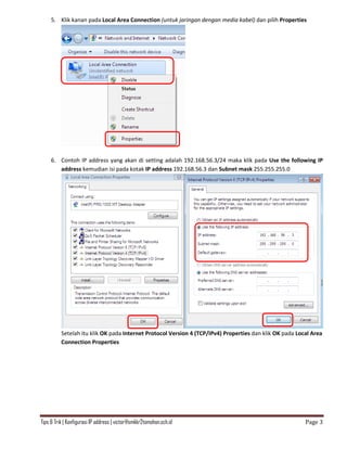 Cara setting ip address di windows 7 | PDF