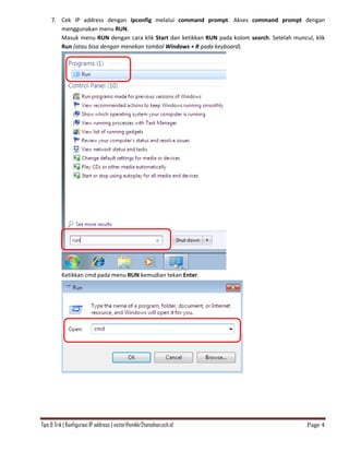 Cara setting ip address di windows 7 | PDF