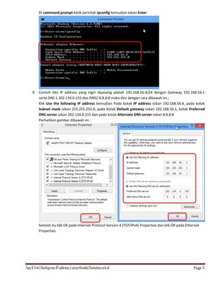 Cara setting ip address di windows 8 | PDF