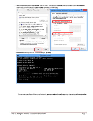 Cara setting ip address di windows 8 | PDF