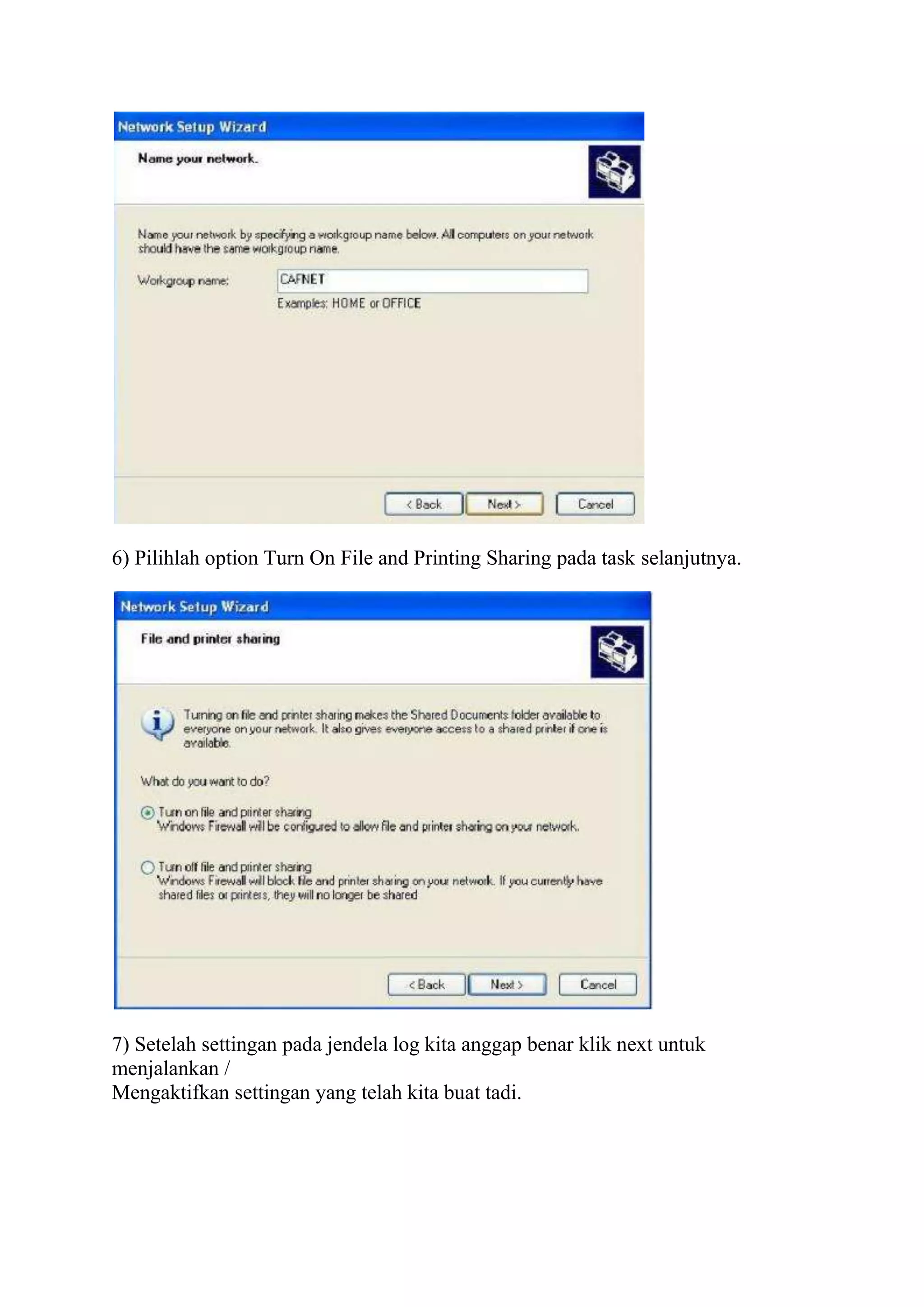 Cara setting jaringan warnet | PDF