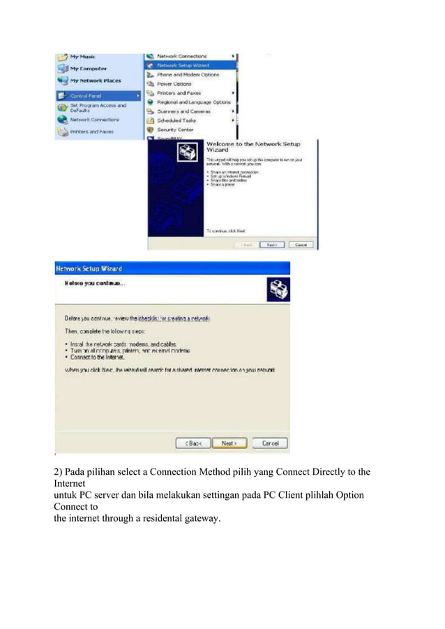 Cara setting jaringan warnet | PDF