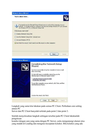 Cara setting jaringan warnet | PDF
