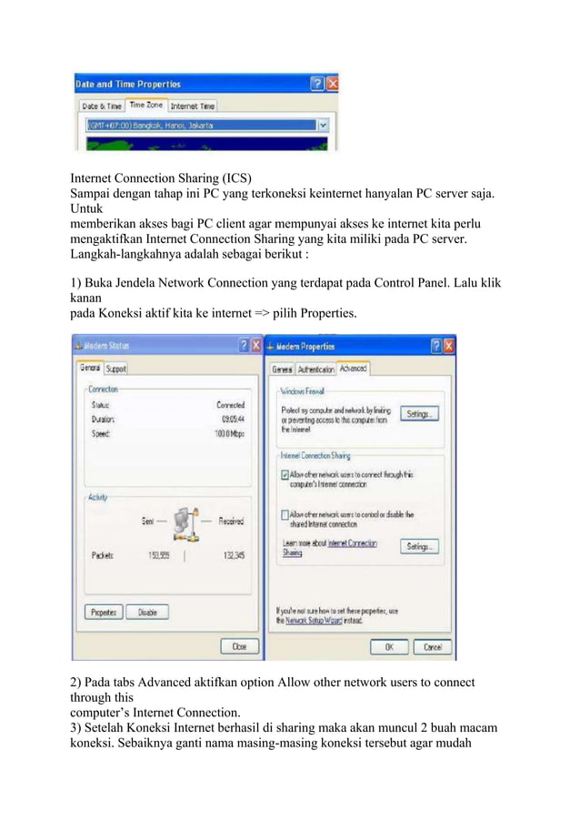 Cara setting jaringan warnet | PDF